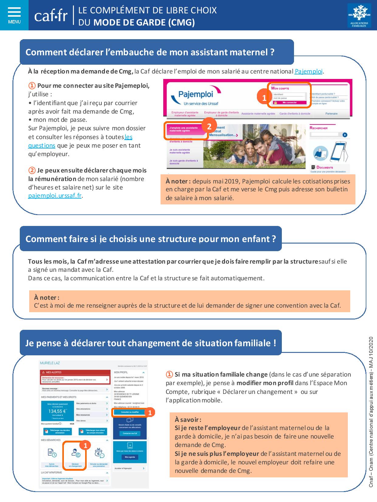 Faire une demande de Cmg | caf.fr